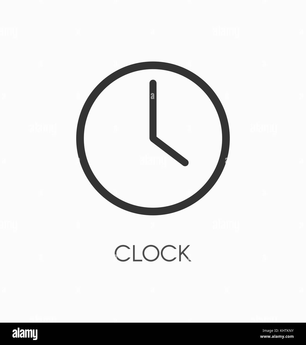 Wall clock isolated icon Black and White Stock Photos & Images - Alamy