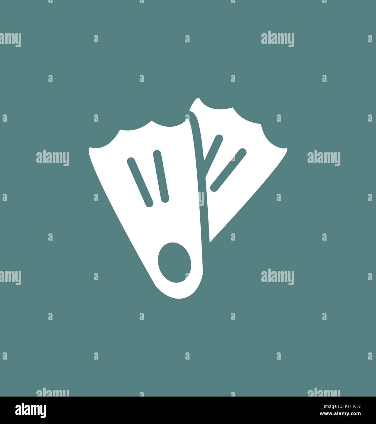 Flippers icon flat illustration Stock Vector Images - Alamy