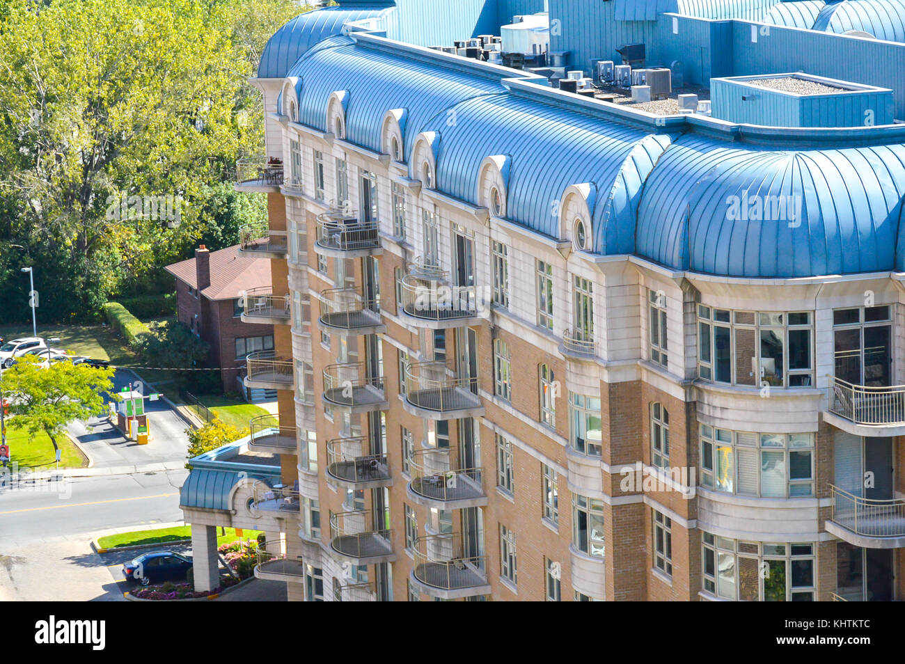 Buildings in Montreal still reflect the European style, Canada Stock ...