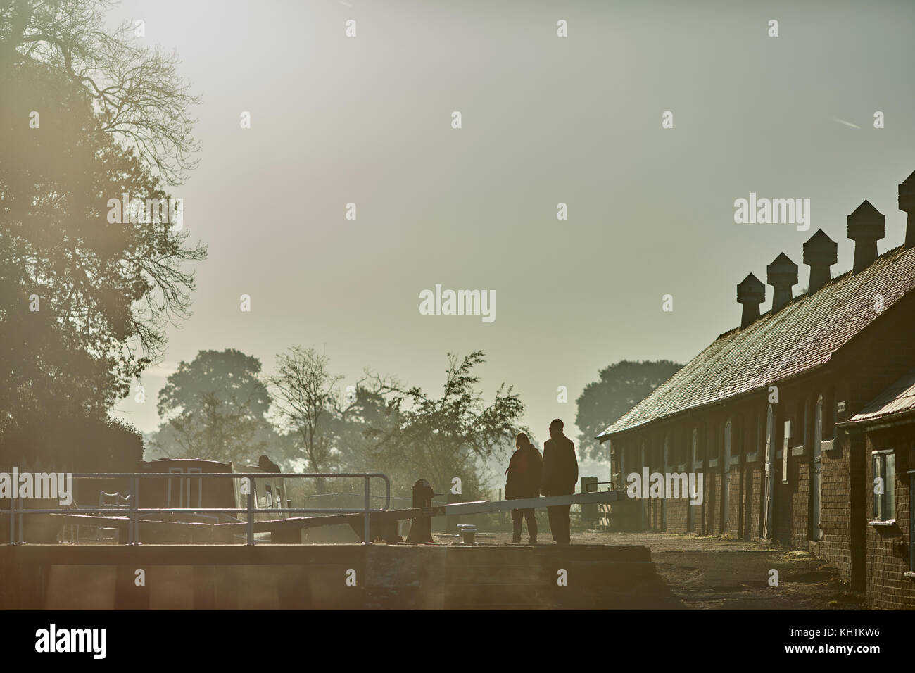 Autumn in Cheshire, Bunbury Staircase locks near Nantwich on the ...