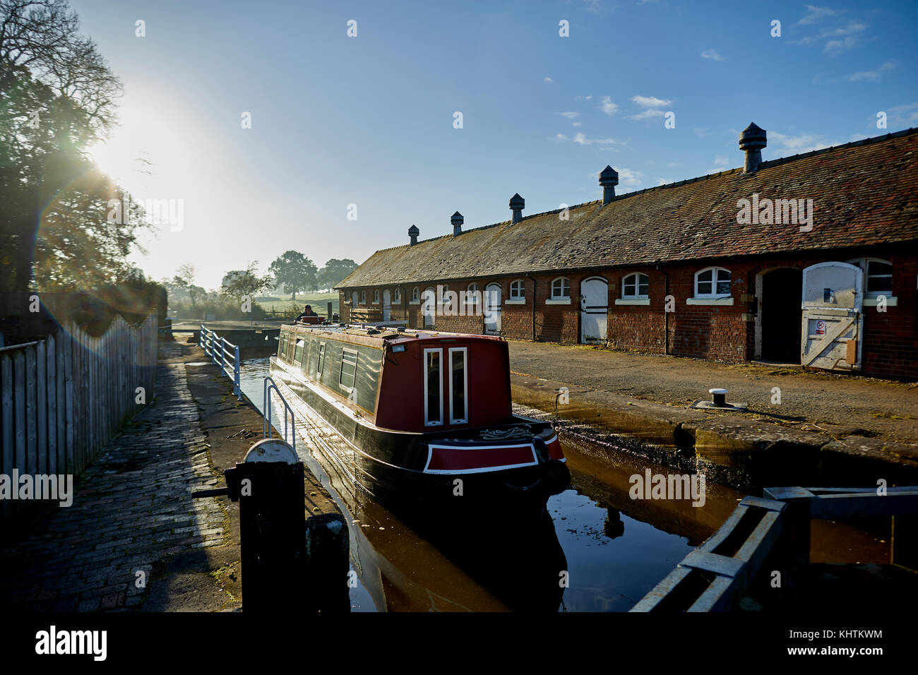 Autumn in Cheshire, Bunbury Staircase locks near Nantwich on the ...
