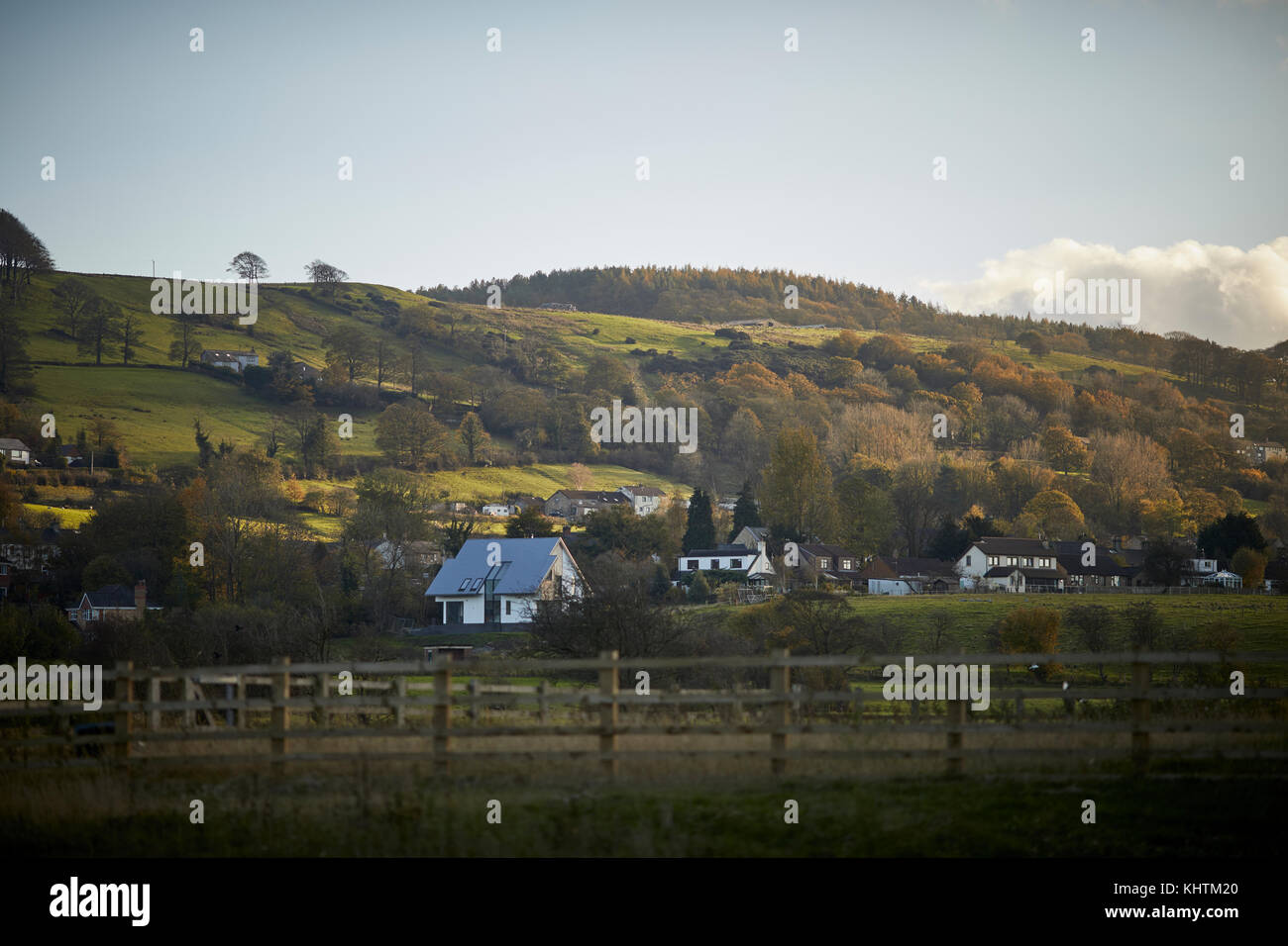 Autumn in Ribble Valley village Whalley in Lancashire, woodland and ...