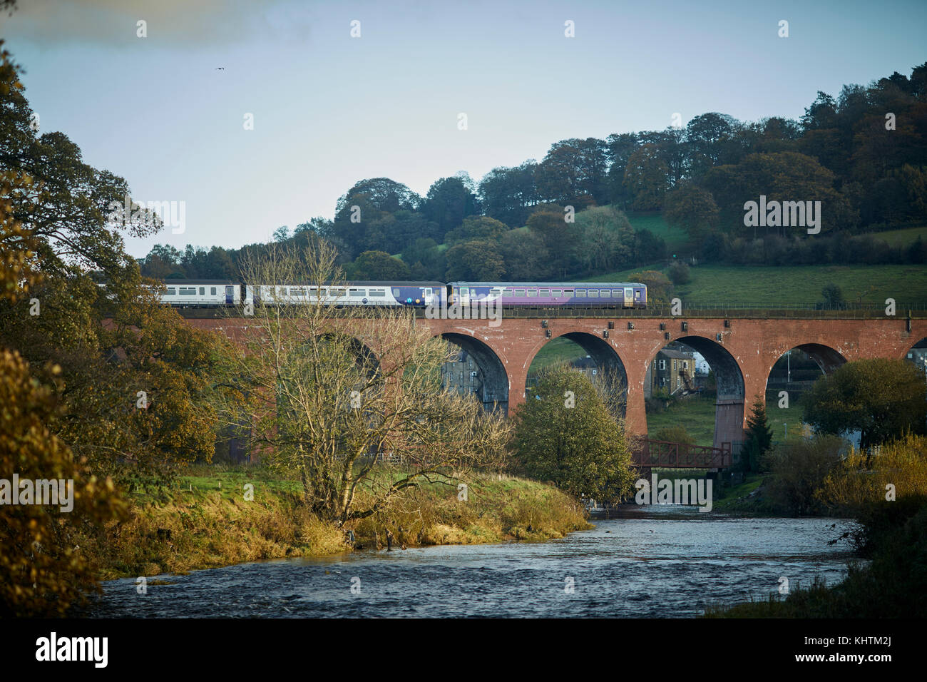 Autumn in Ribble Valley village Whalley in Lancashire, listed Whalley ...