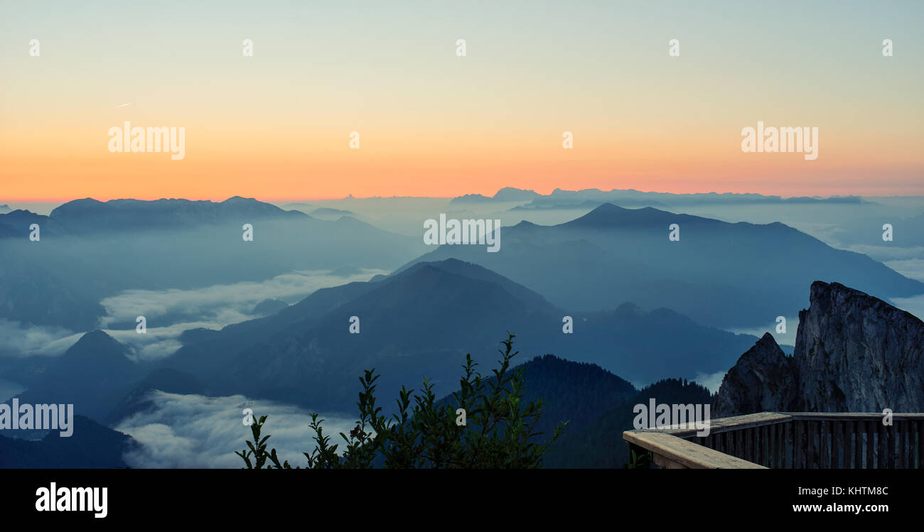 Scenic sunrise in mountains Stock Photo - Alamy