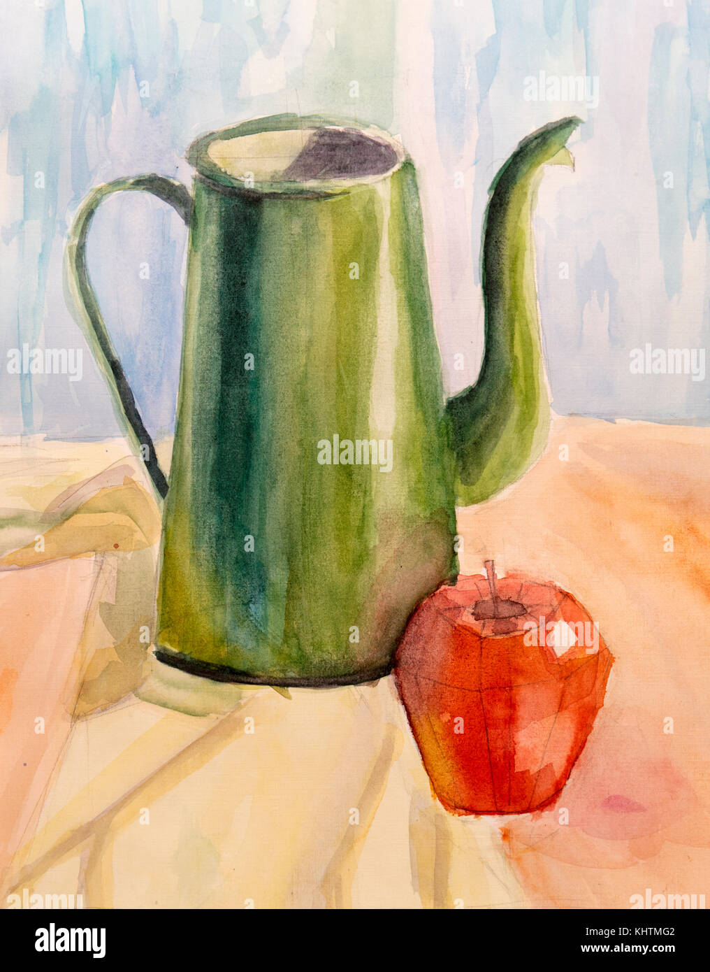 watercolor painting, still life Stock Photo - Alamy