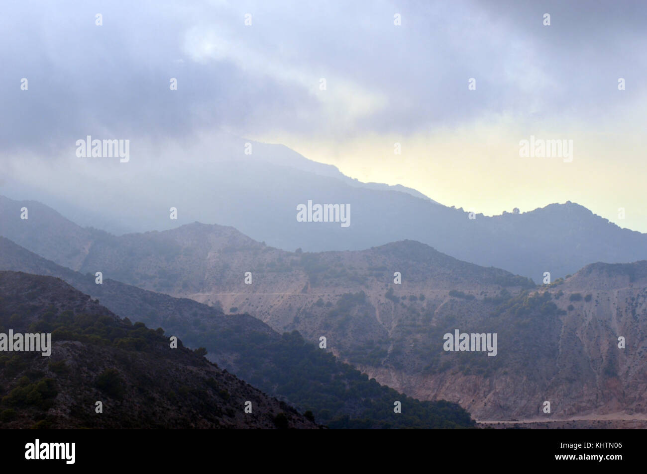 At the top of Monte Calamorro above Benalmádena, a view towards the ...