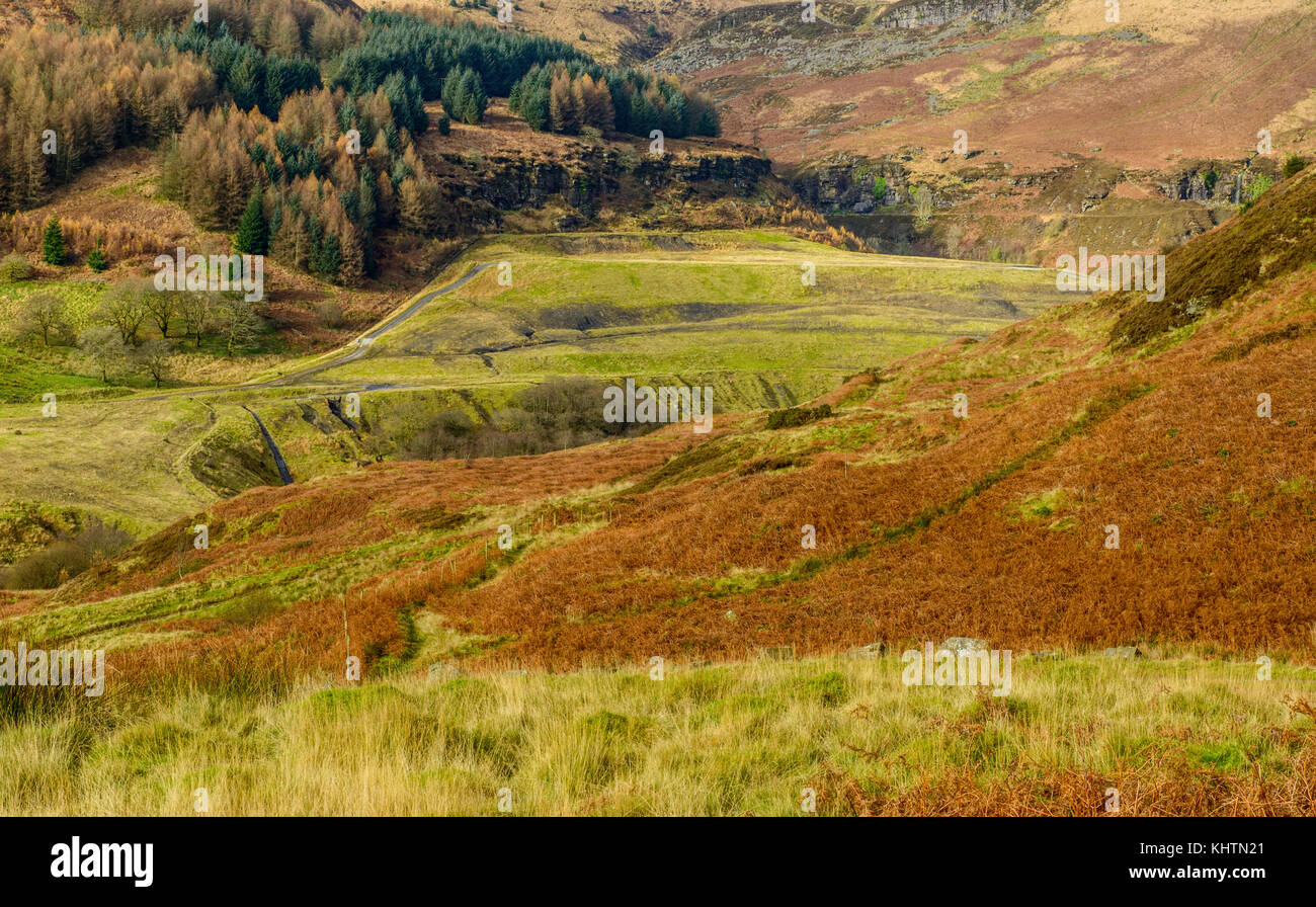 The top of the Rhondda Fawr Valley in South Wales Stock Photo - Alamy