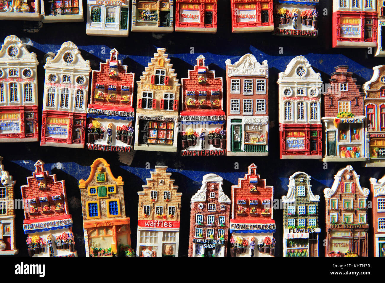 Dutch fridge magnets for sale on the floating flower market on the ...