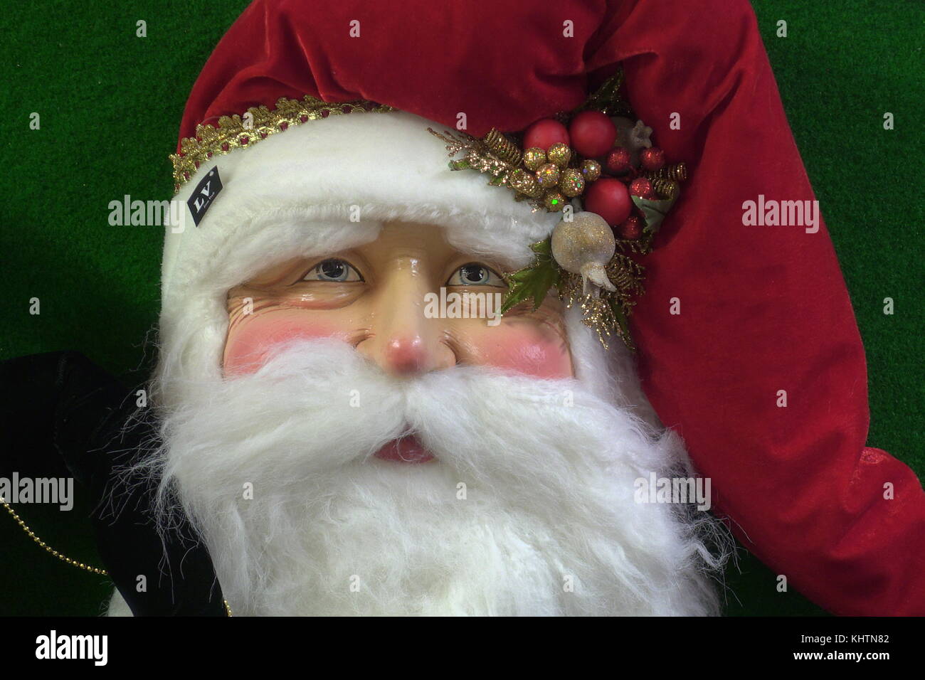 Santa Clause in Christmas red costume Stock Photo - Alamy