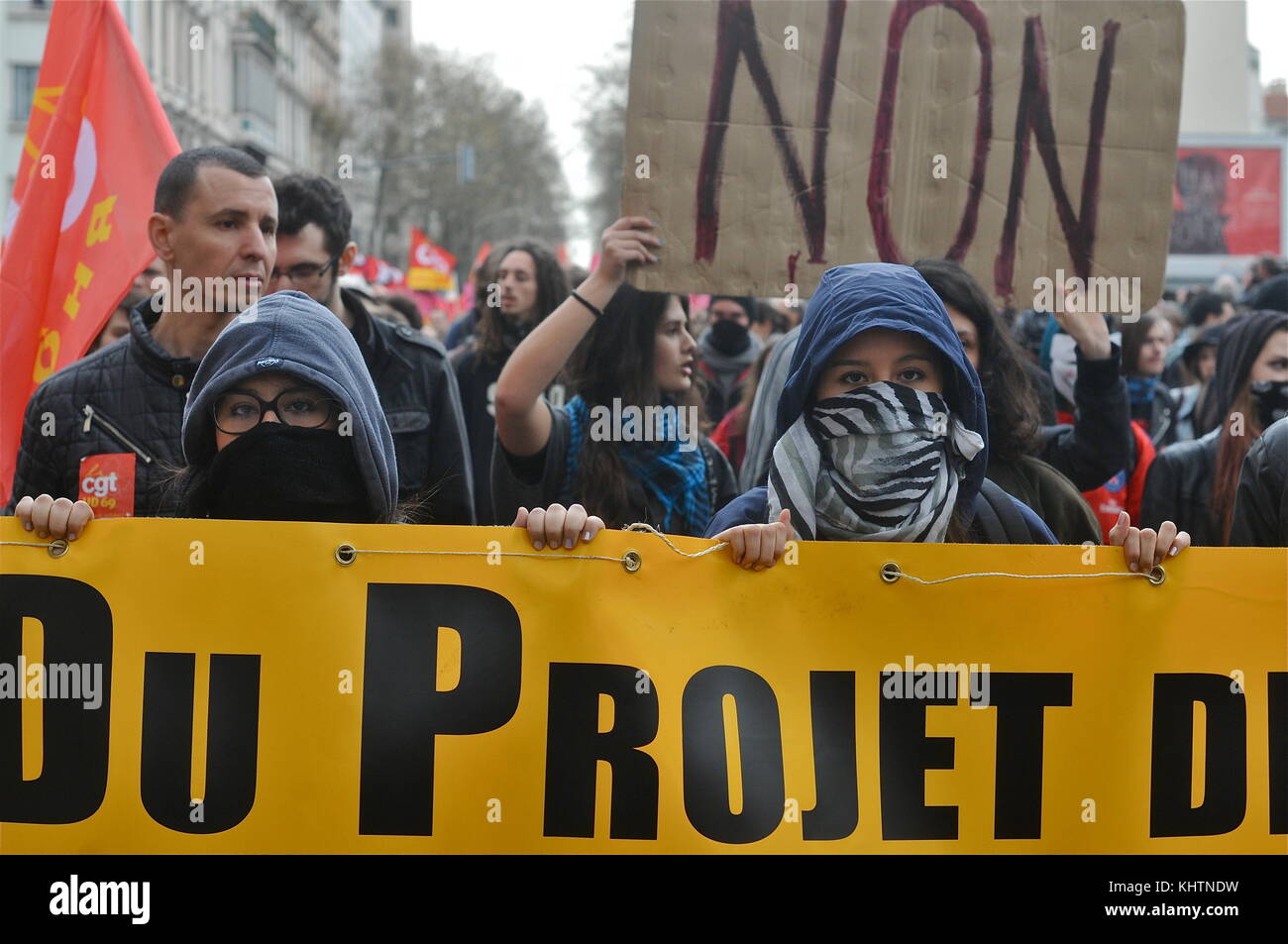 Anti Labor Law protesters march in Lyon, France Stock Photo - Alamy
