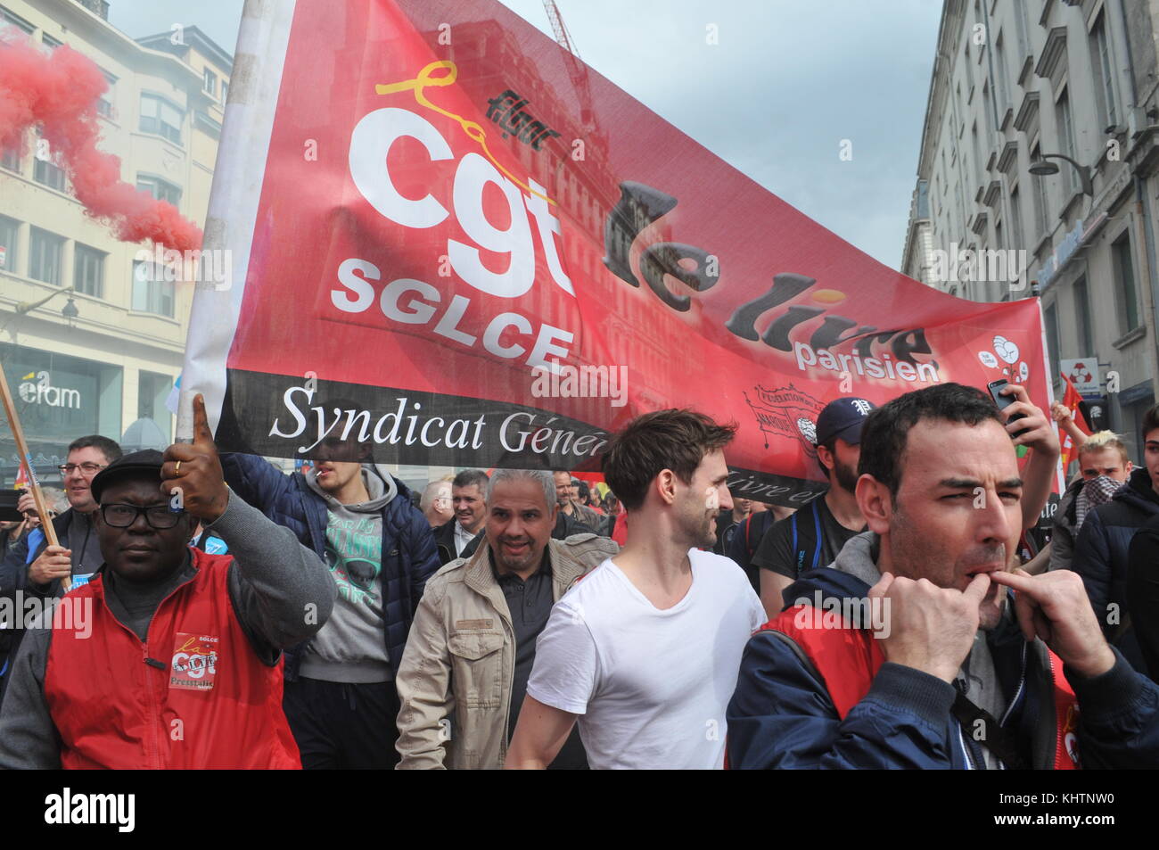 Anti Labor Law protesters march in Lyon, France Stock Photo - Alamy