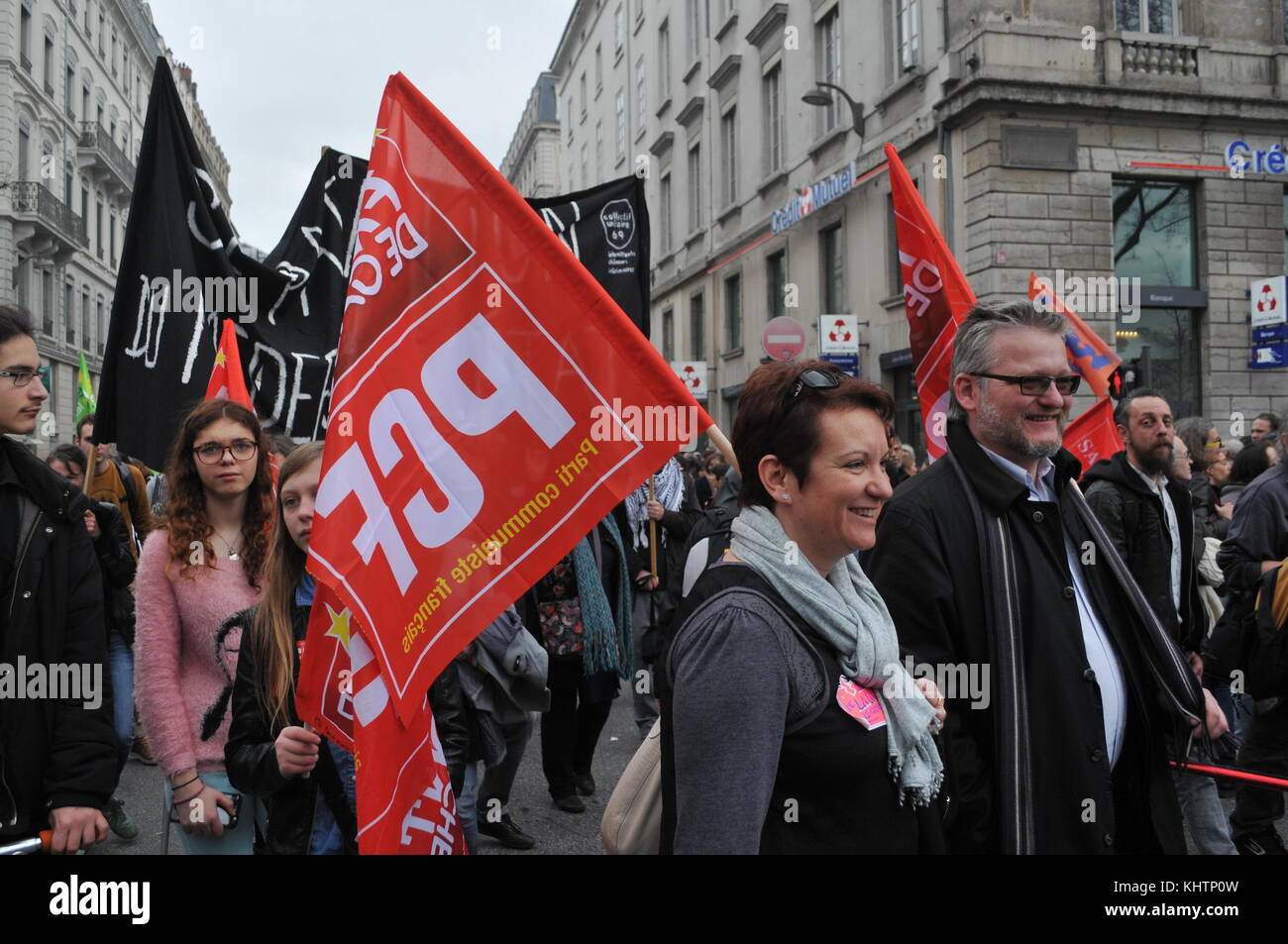 Anti Labor Law protesters march in Lyon, France Stock Photo - Alamy