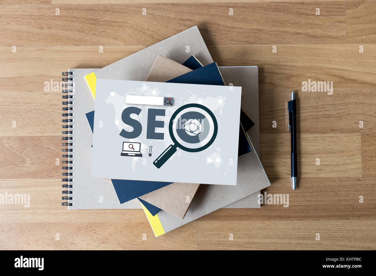 Local SEO Concept Business team hands at work with financial reports ...