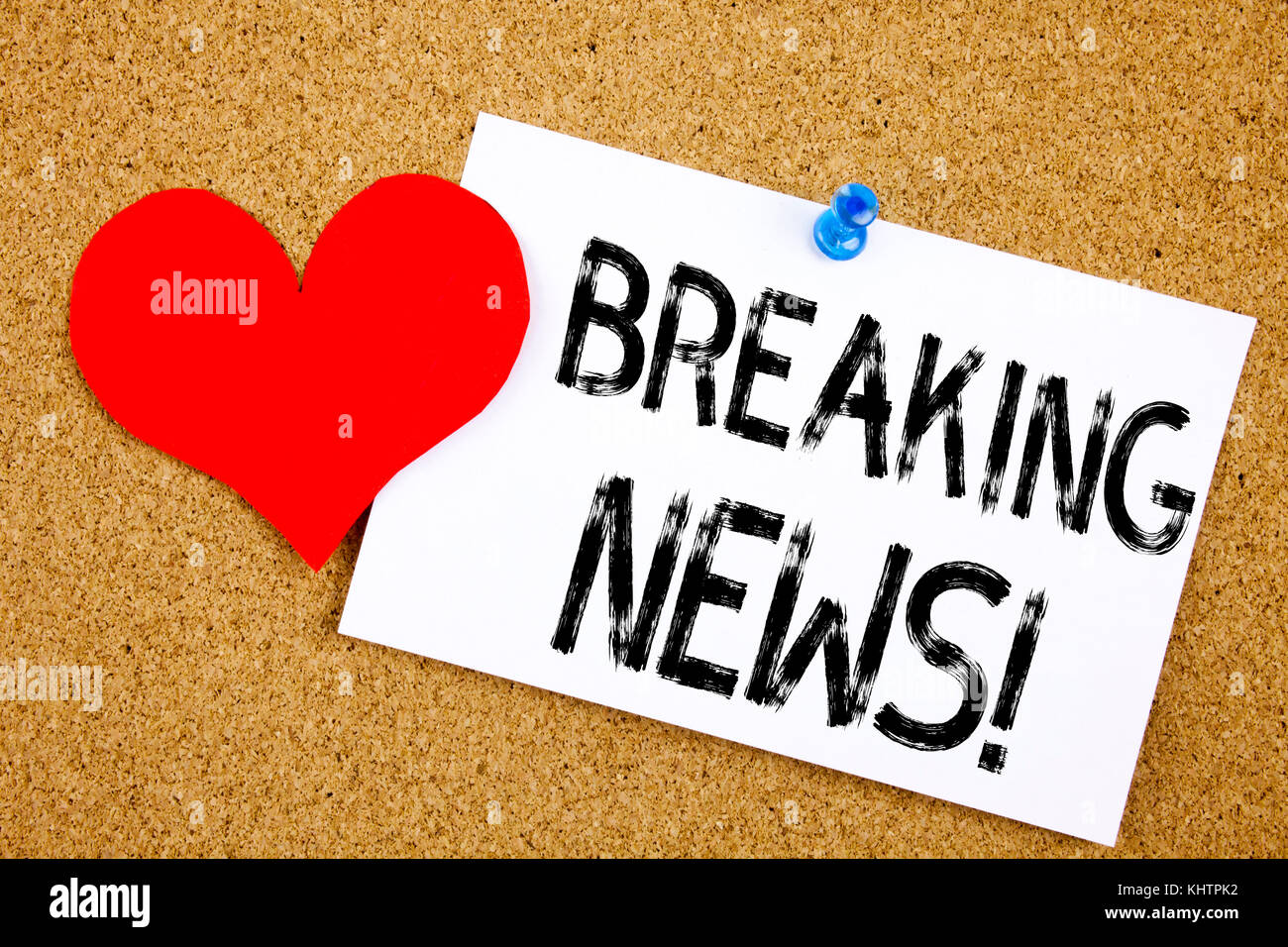 Conceptual hand writing text caption inspiration showing Breaking News ...