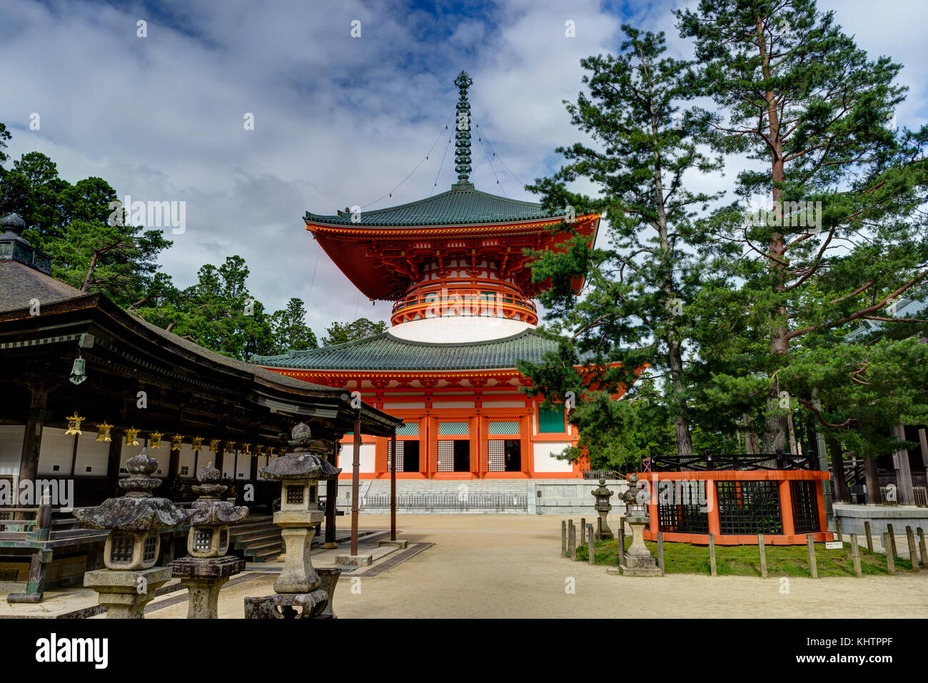 Koyasan Danjo Garan Temple Shrine Japan Stock Photo - Alamy