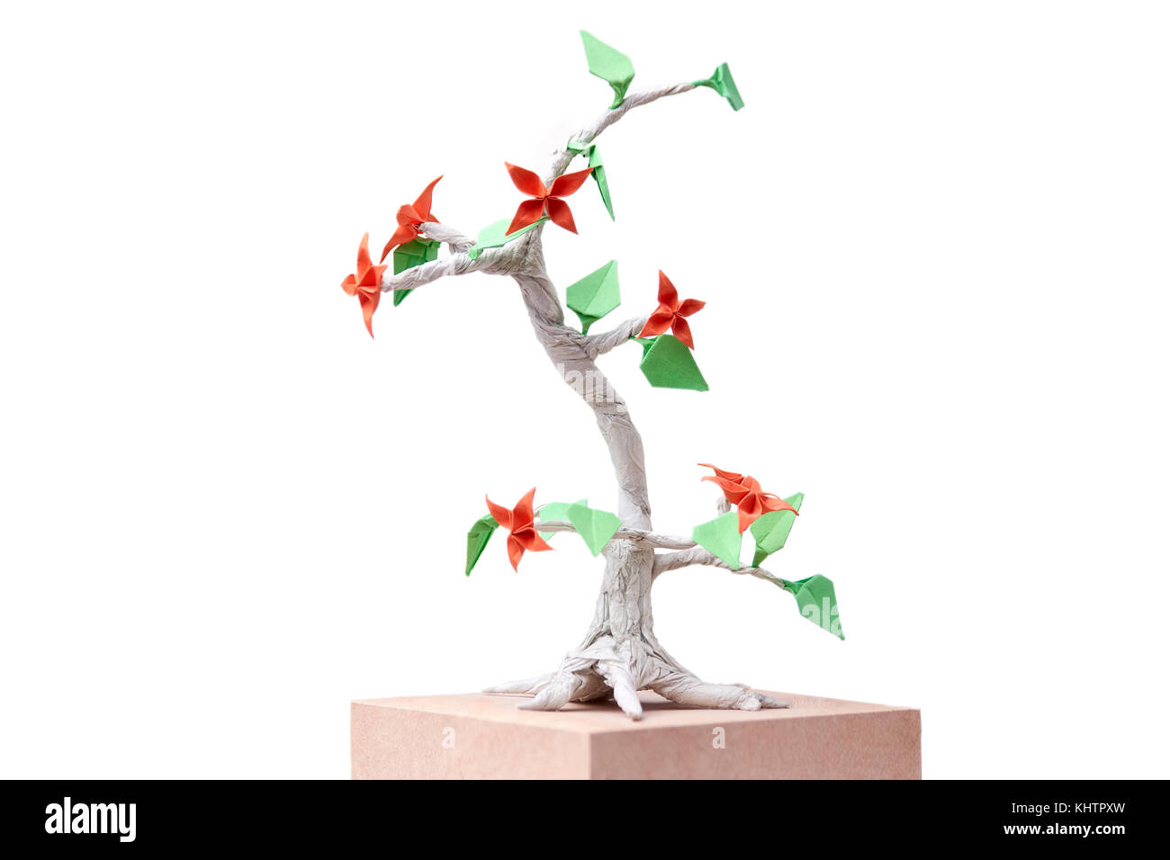 Handmade bonsai tree on white Stock Photo - Alamy