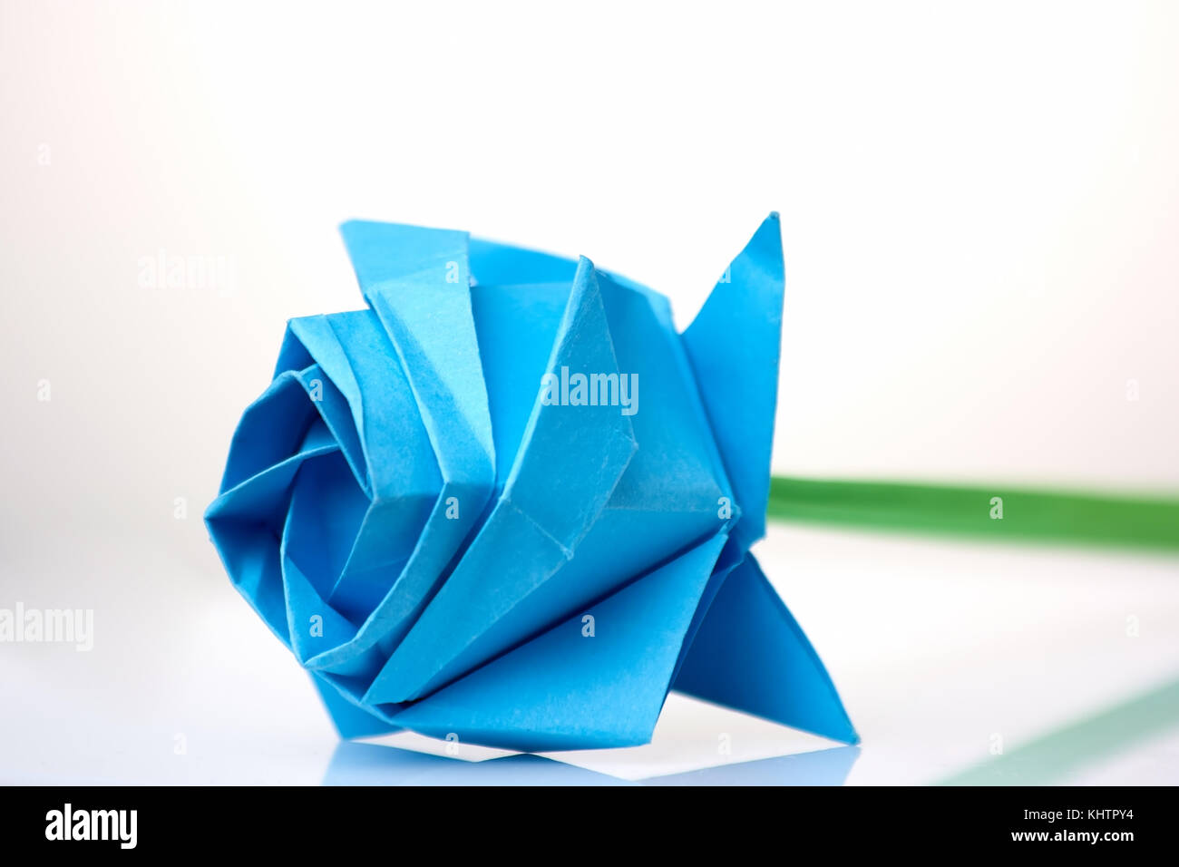 Beautiful blue flower origami Stock Photo - Alamy