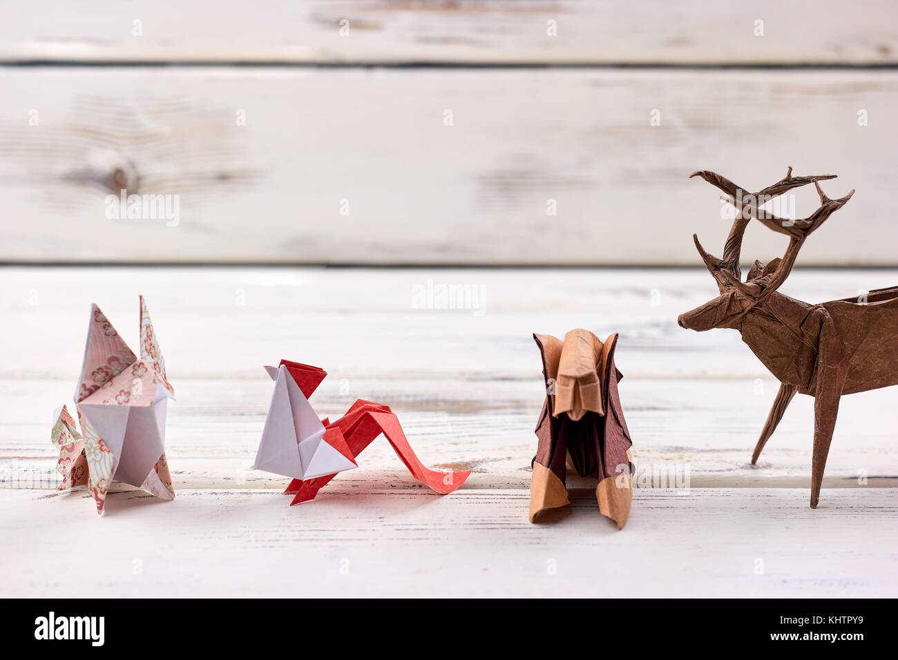 Origami animal models Stock Photo - Alamy