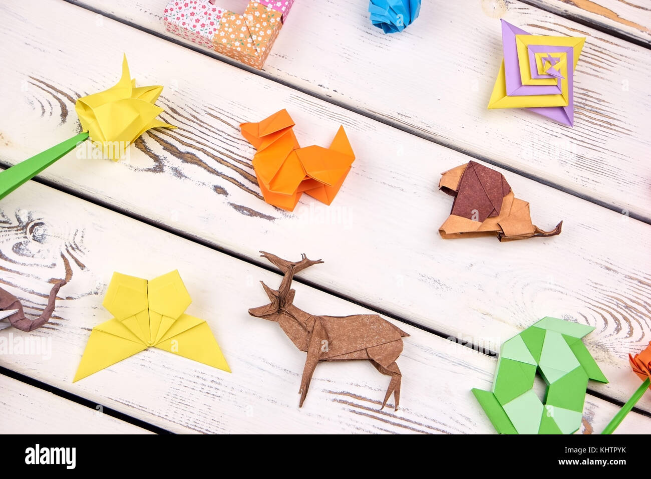 Set of origami projects Stock Photo - Alamy