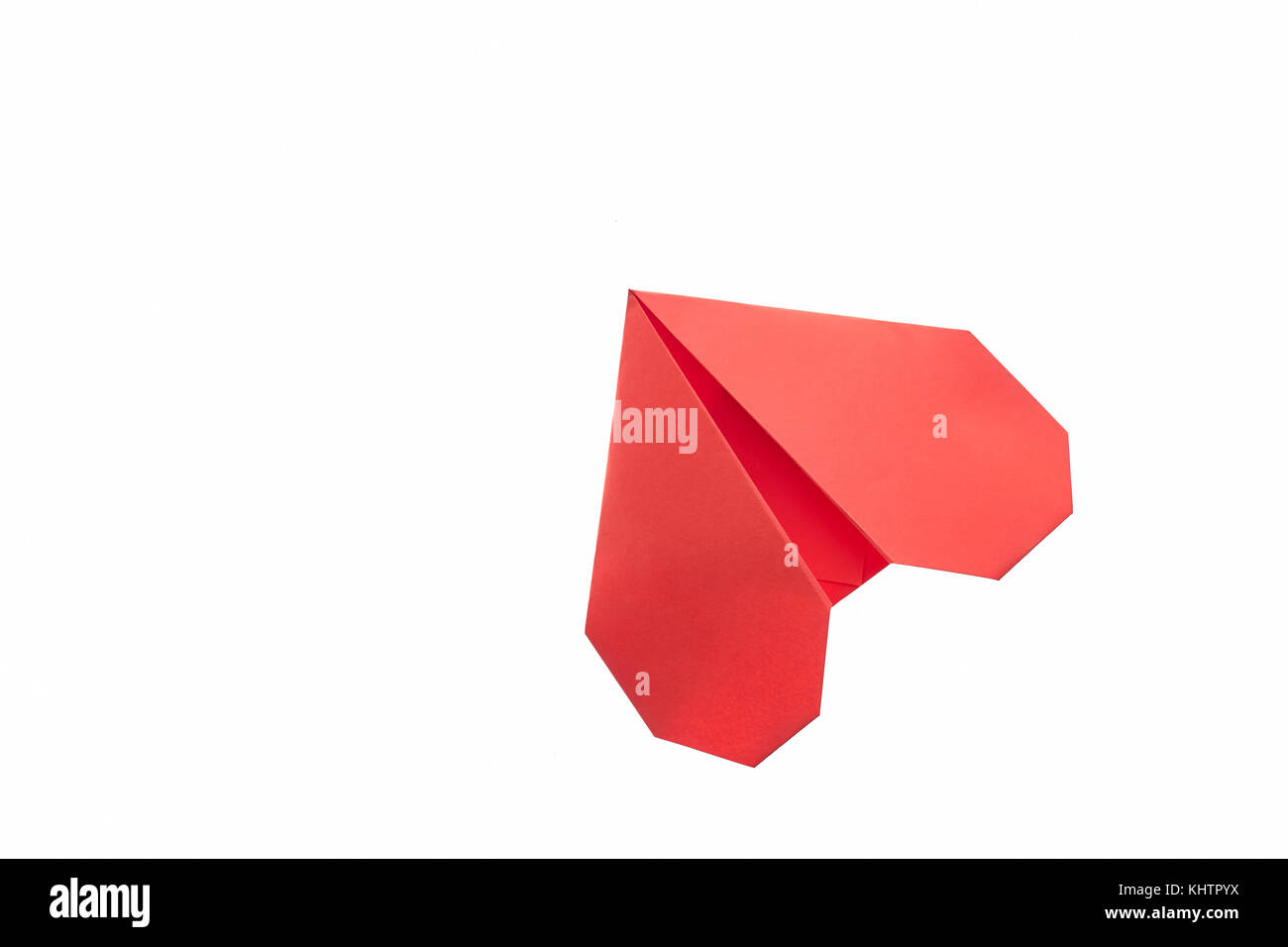 Red paper origami heart Cut Out Stock Images & Pictures - Alamy