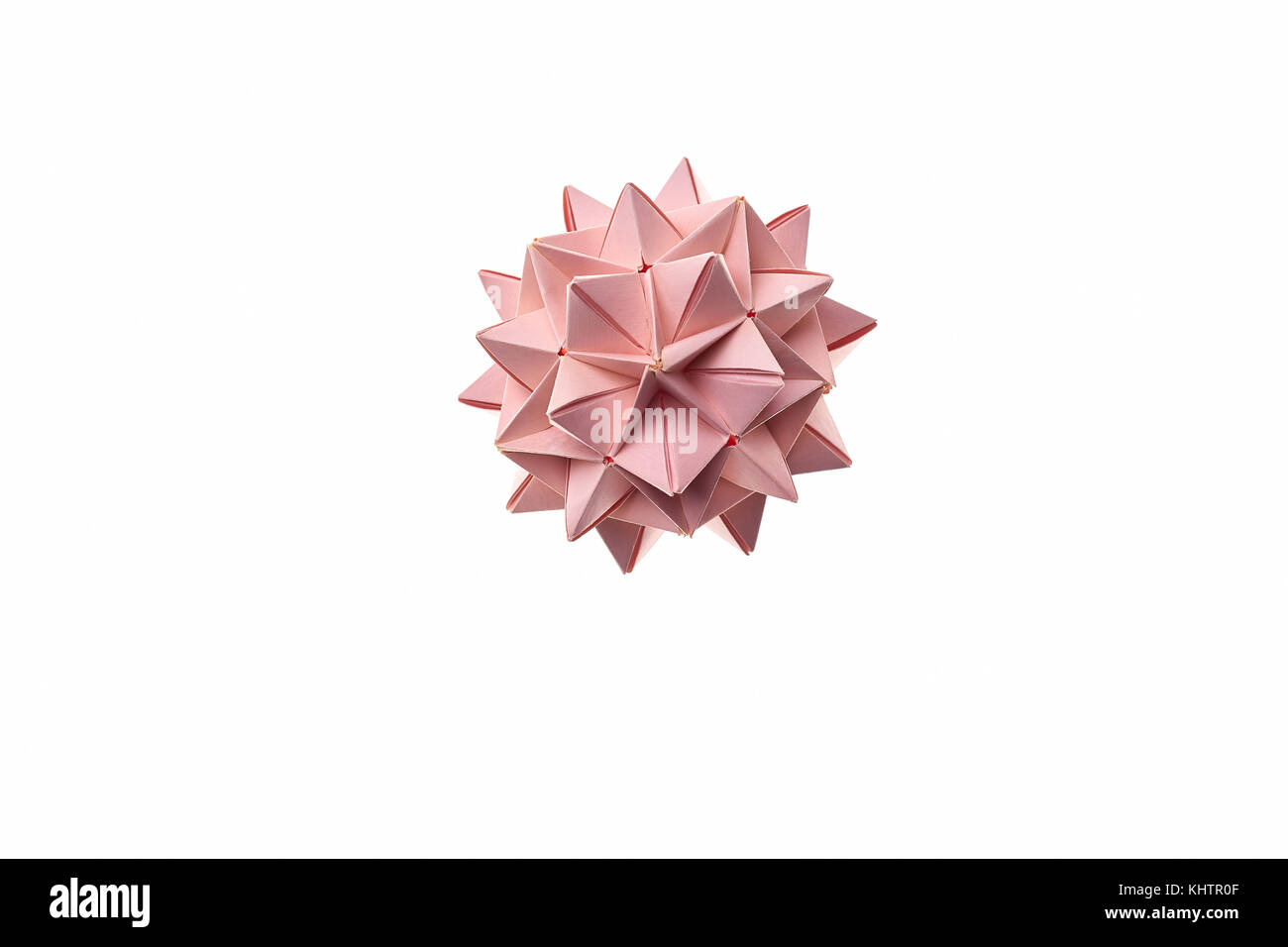 Pink spiky ball origami Stock Photo - Alamy
