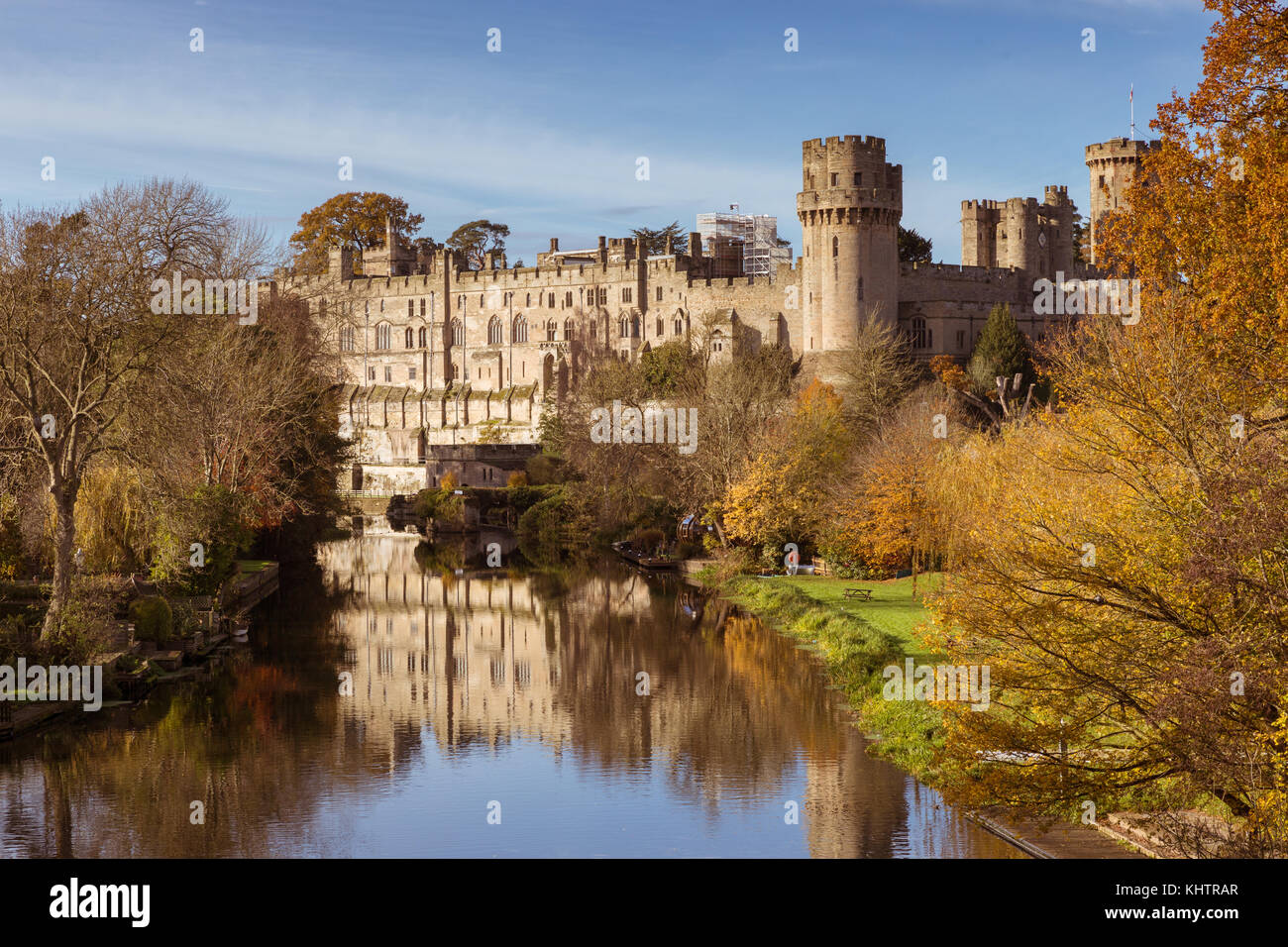 Warwick castle autumn Stock Photo - Alamy