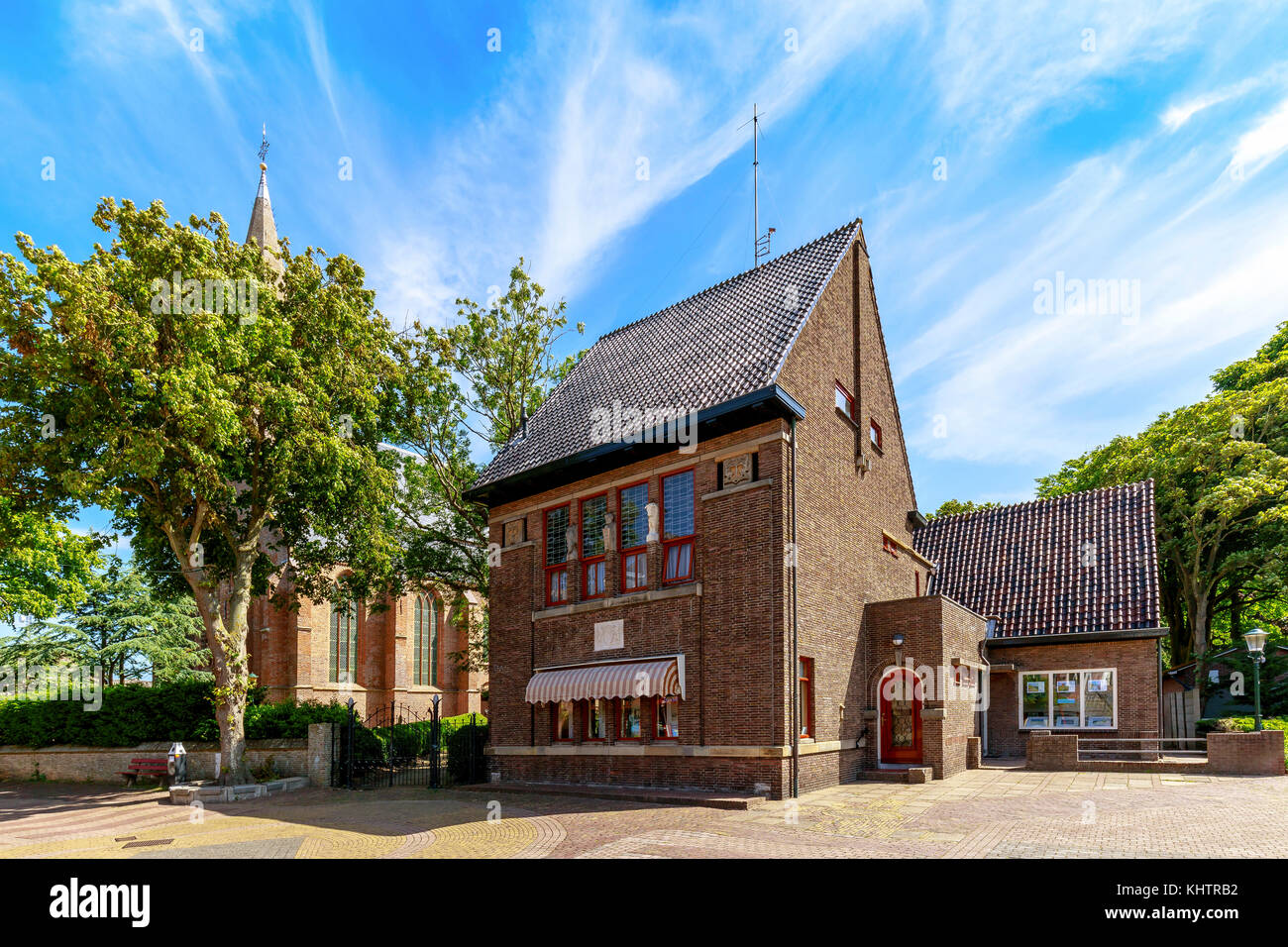Old and picturesque church, buildings and architecture typical in ...