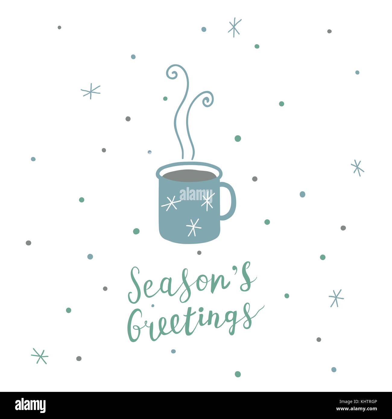 Merry christmas coffee tea Cut Out Stock Images & Pictures - Alamy