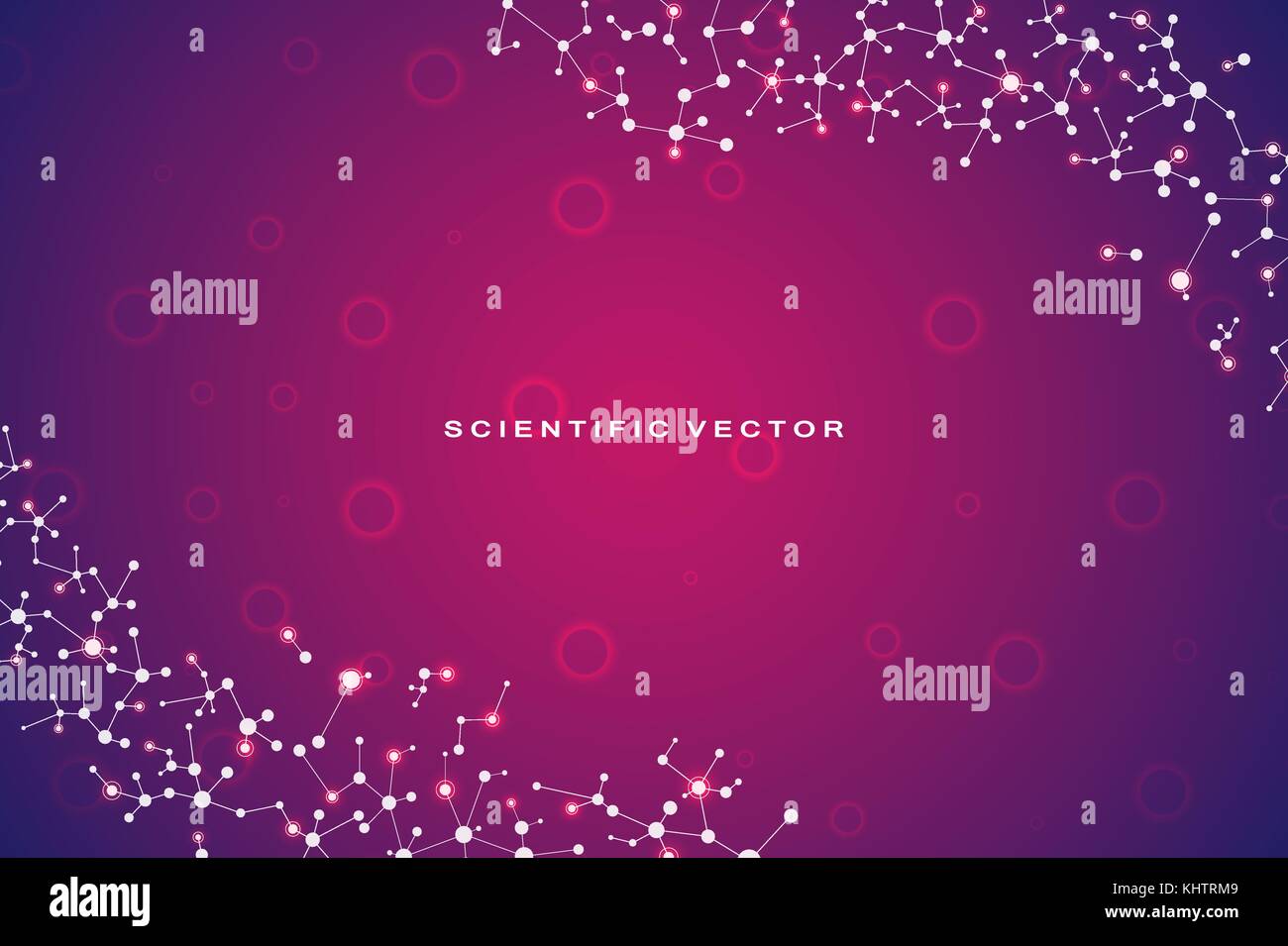 Abstract Molecule Background Genetic And Chemical Compounds Connected