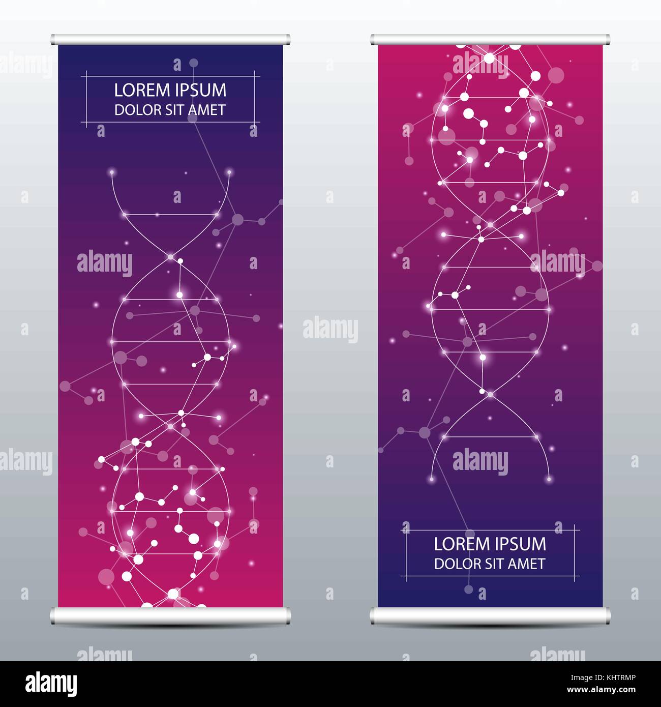 Abstract roll up banner for presentation and publication. Scientific ...