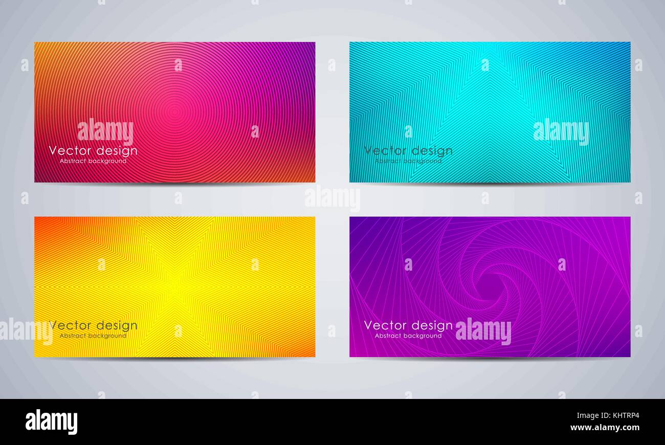 Set of banners design with abstract background, vector illustration ...