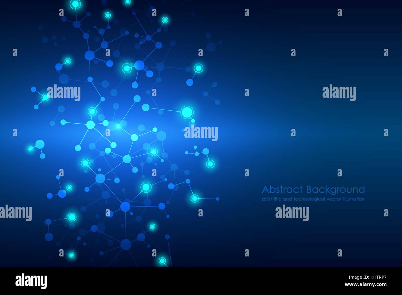 Abstract Molecule Background Genetic And Chemical Compounds Connected