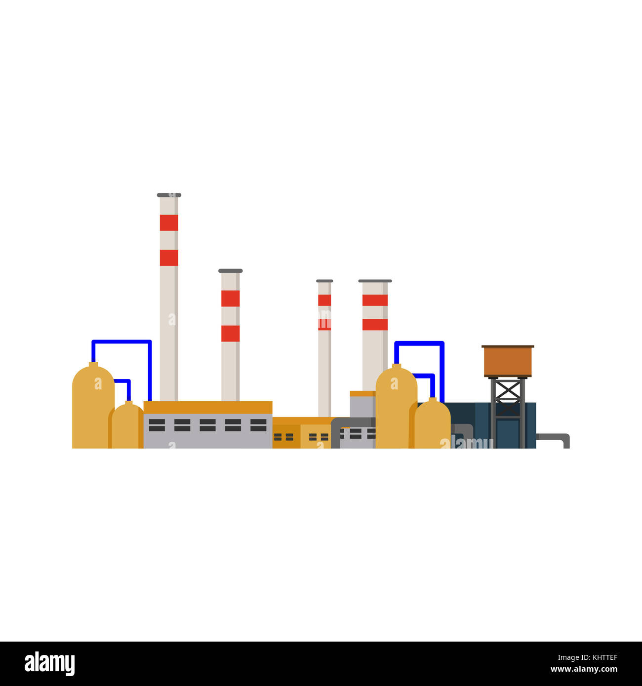 Factory Industrial Buildings Power plants vector Stock Photo - Alamy