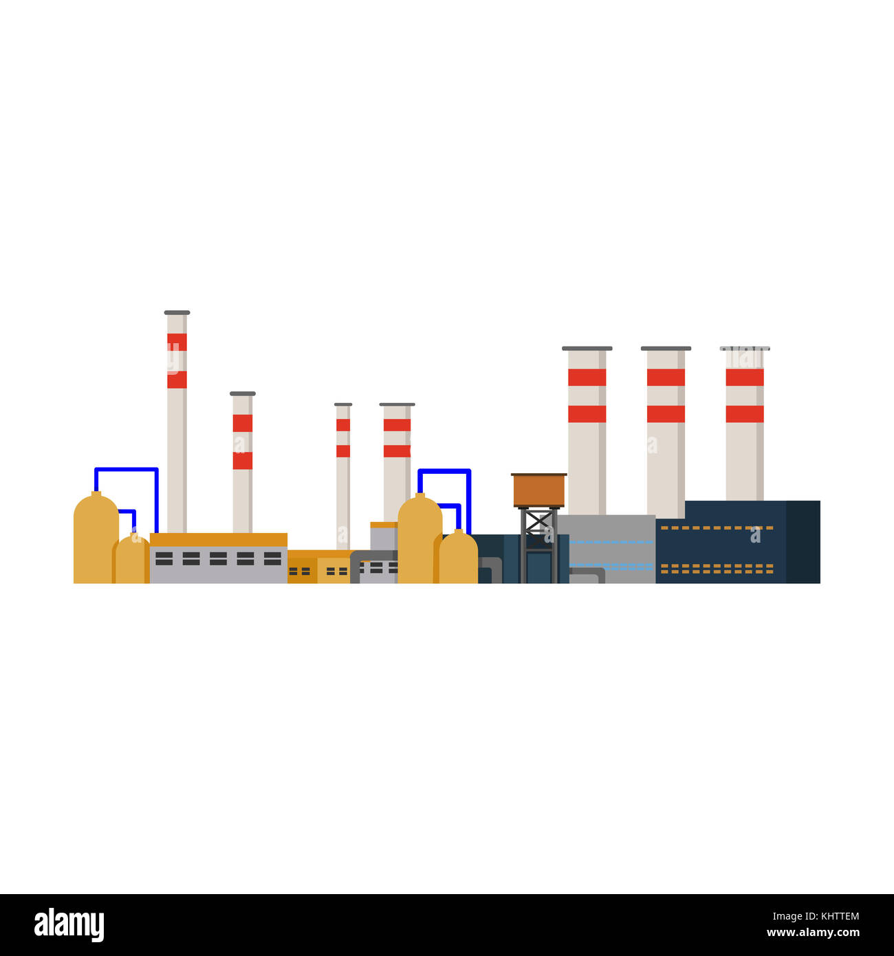Factory Industrial Buildings Power plants vector Stock Photo - Alamy