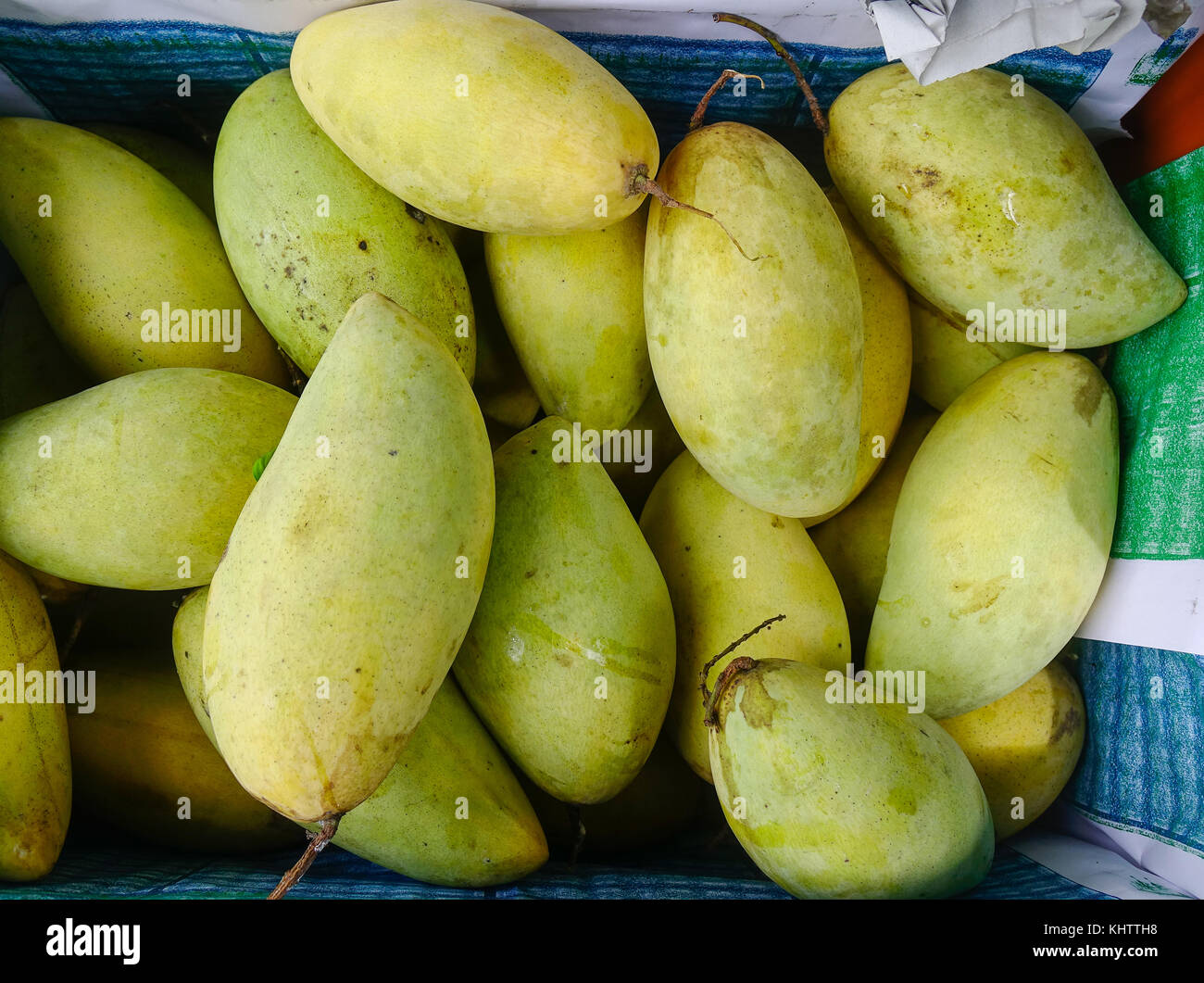 Delicious mango fruits at the rural market in Bangkok, Thailand Stock ...
