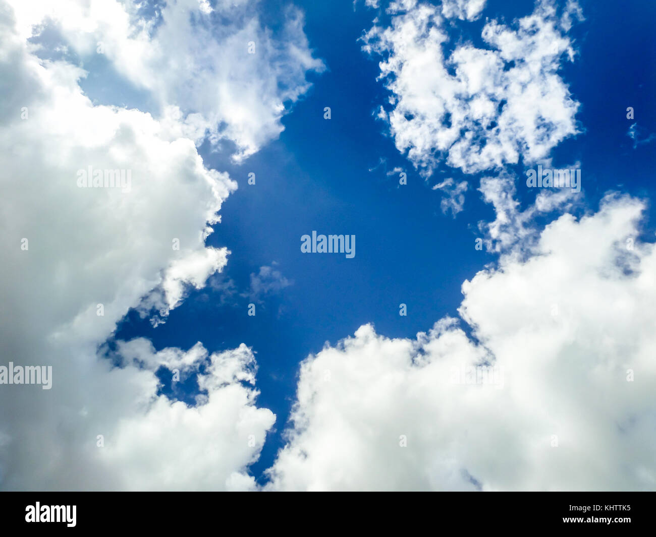 clound blue sky background at midday in spring Stock Photo - Alamy