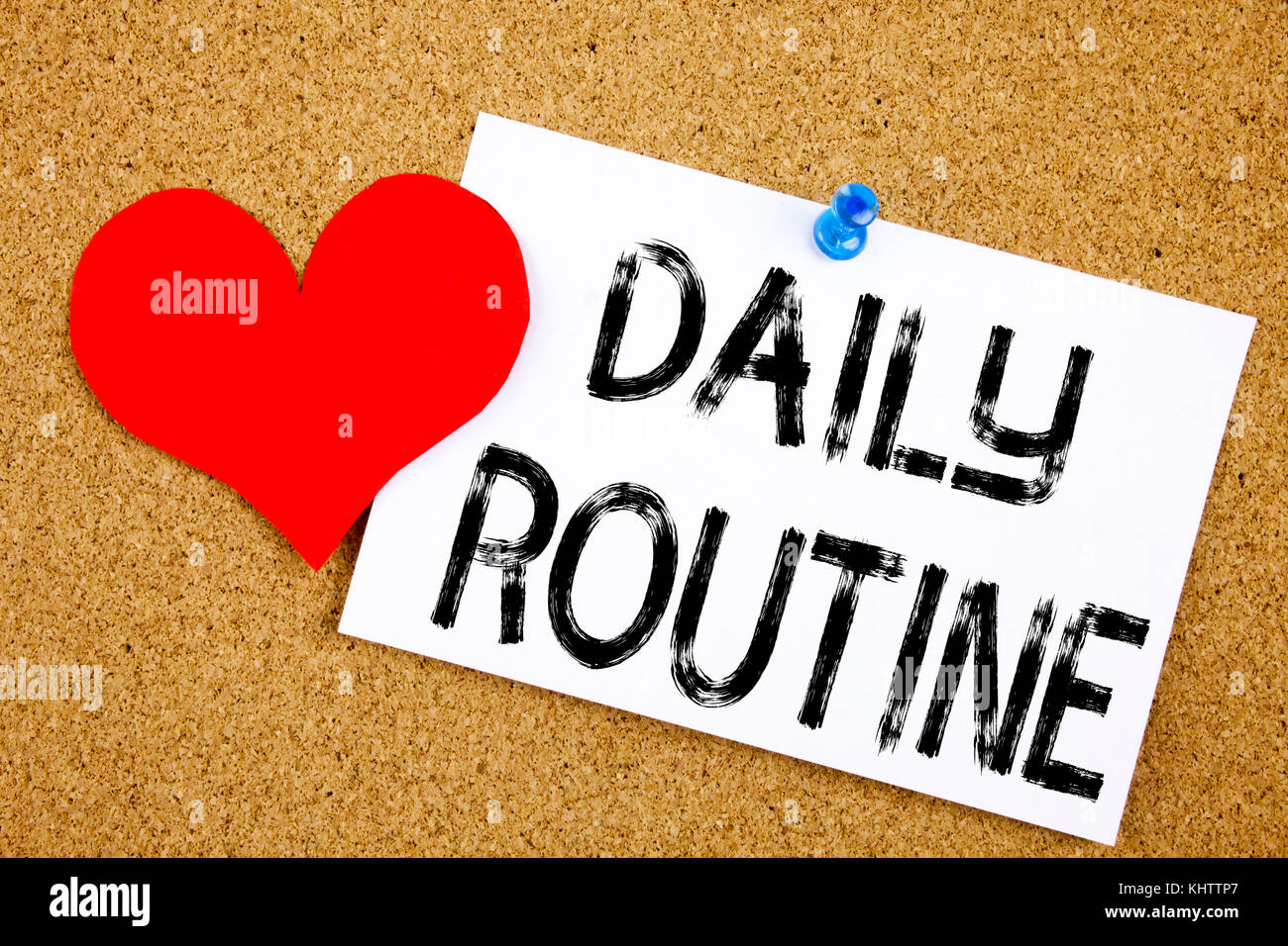 Conceptual hand writing text caption inspiration showing Daily Routine ...