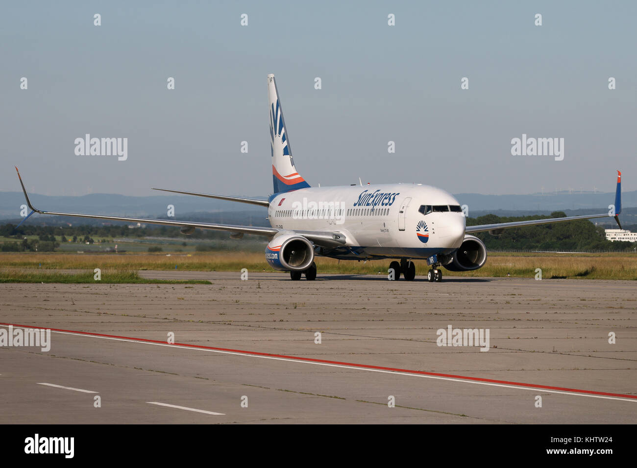 Stuttgart, Germany – Summer, 2017: An Boeing plane at Stuttgart airport ...