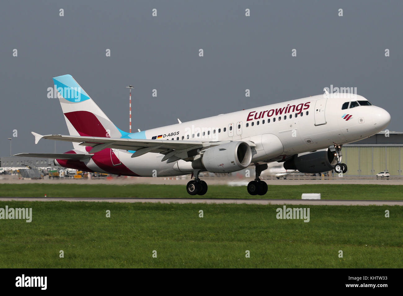 Stuttgart, Germany – Summer, 2017: An Airbus plane at Stuttgart airport ...