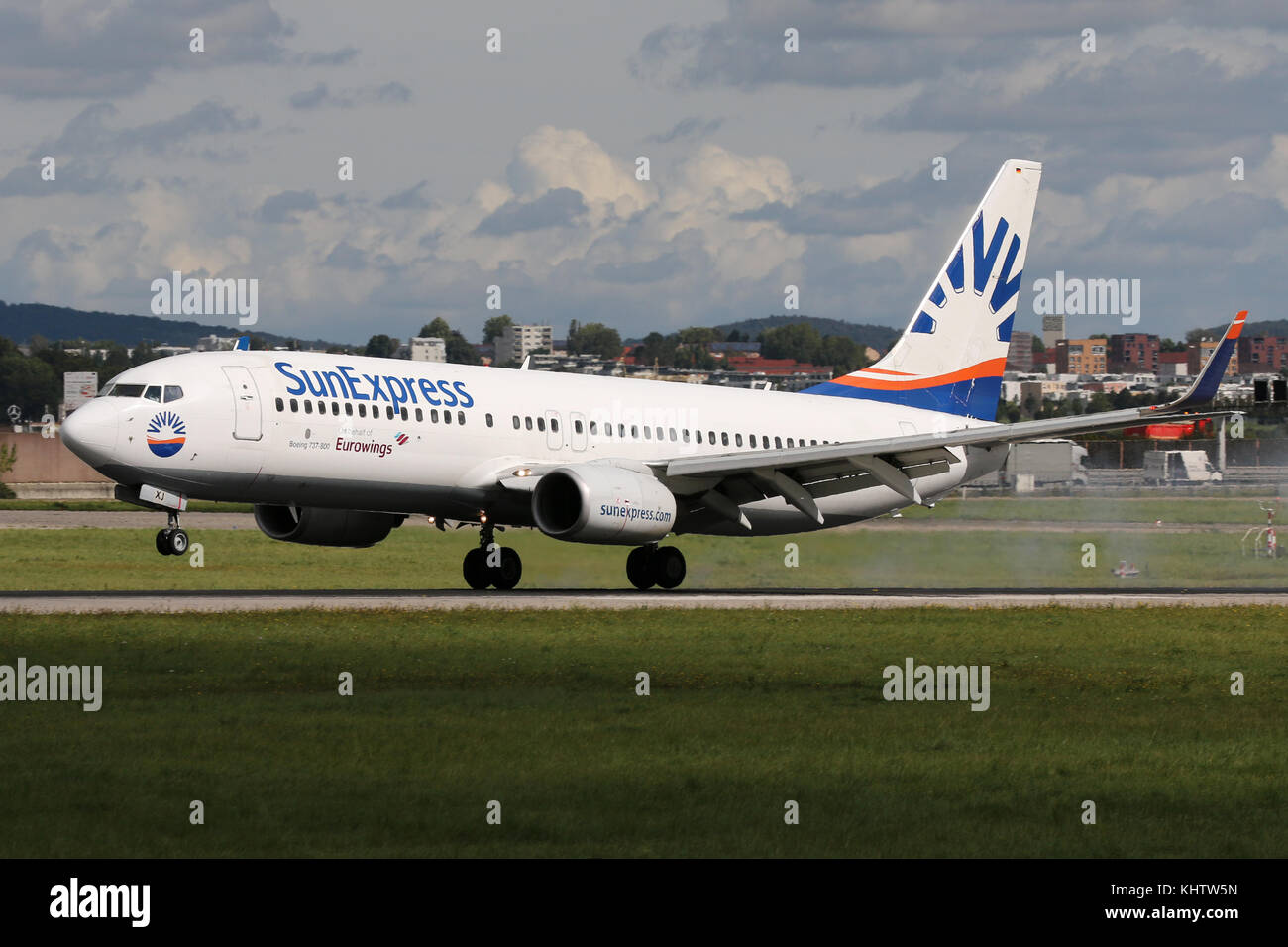 Stuttgart, Germany – Summer, 2017: An Boeing plane at Stuttgart airport ...