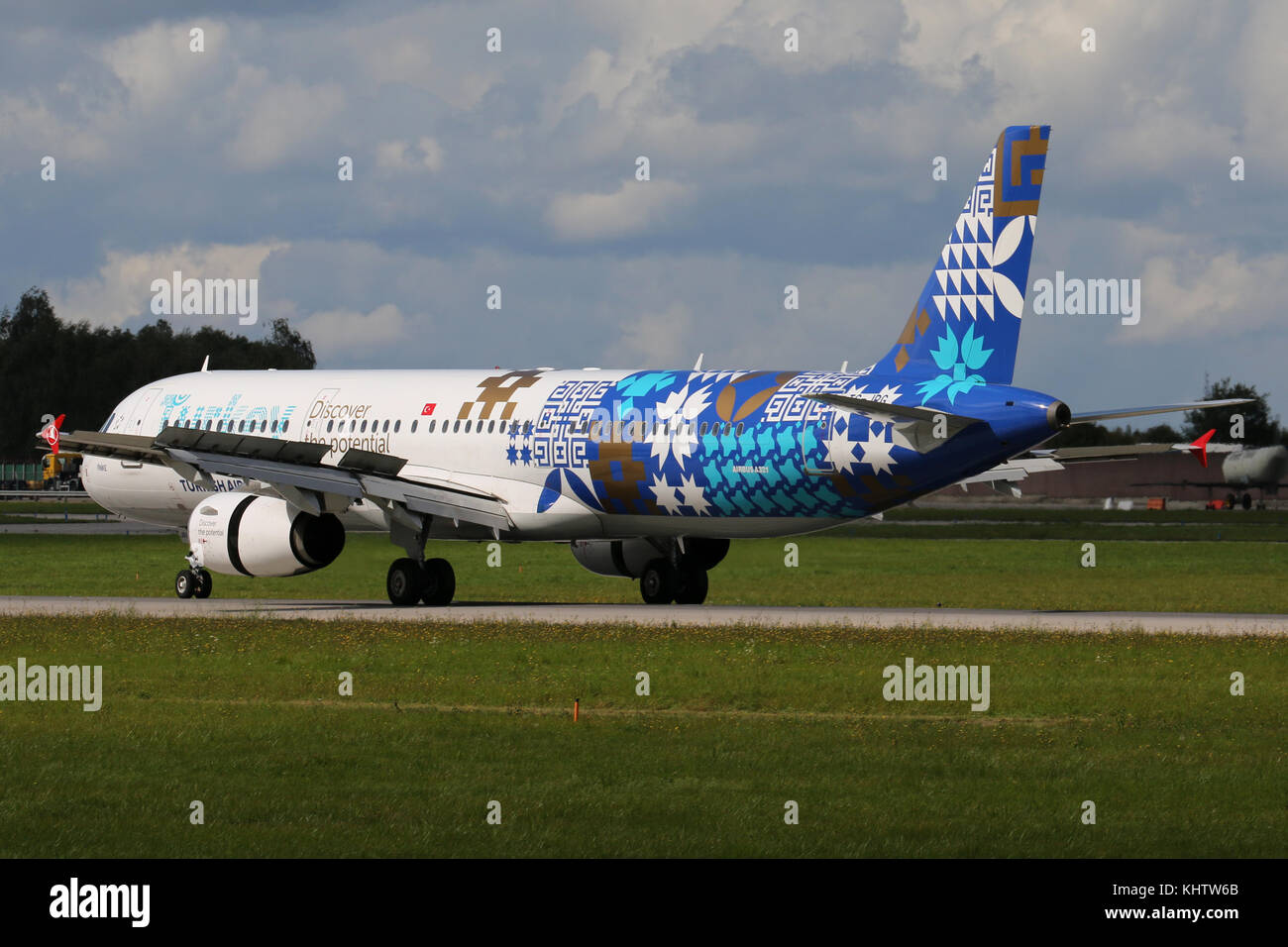 Stuttgart, Germany – Summer, 2017: An Airbus plane at Stuttgart airport ...