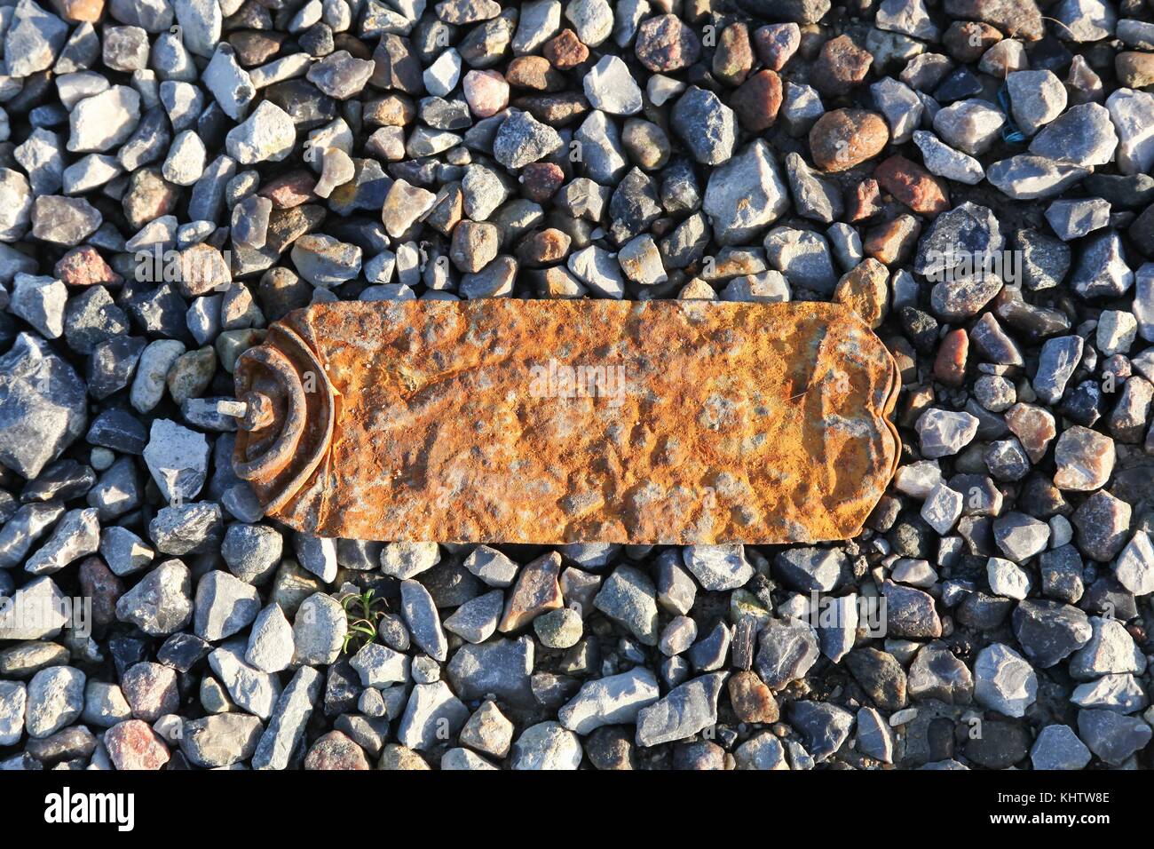 Pollution with an old rusty tube in the nature Stock Photo - Alamy