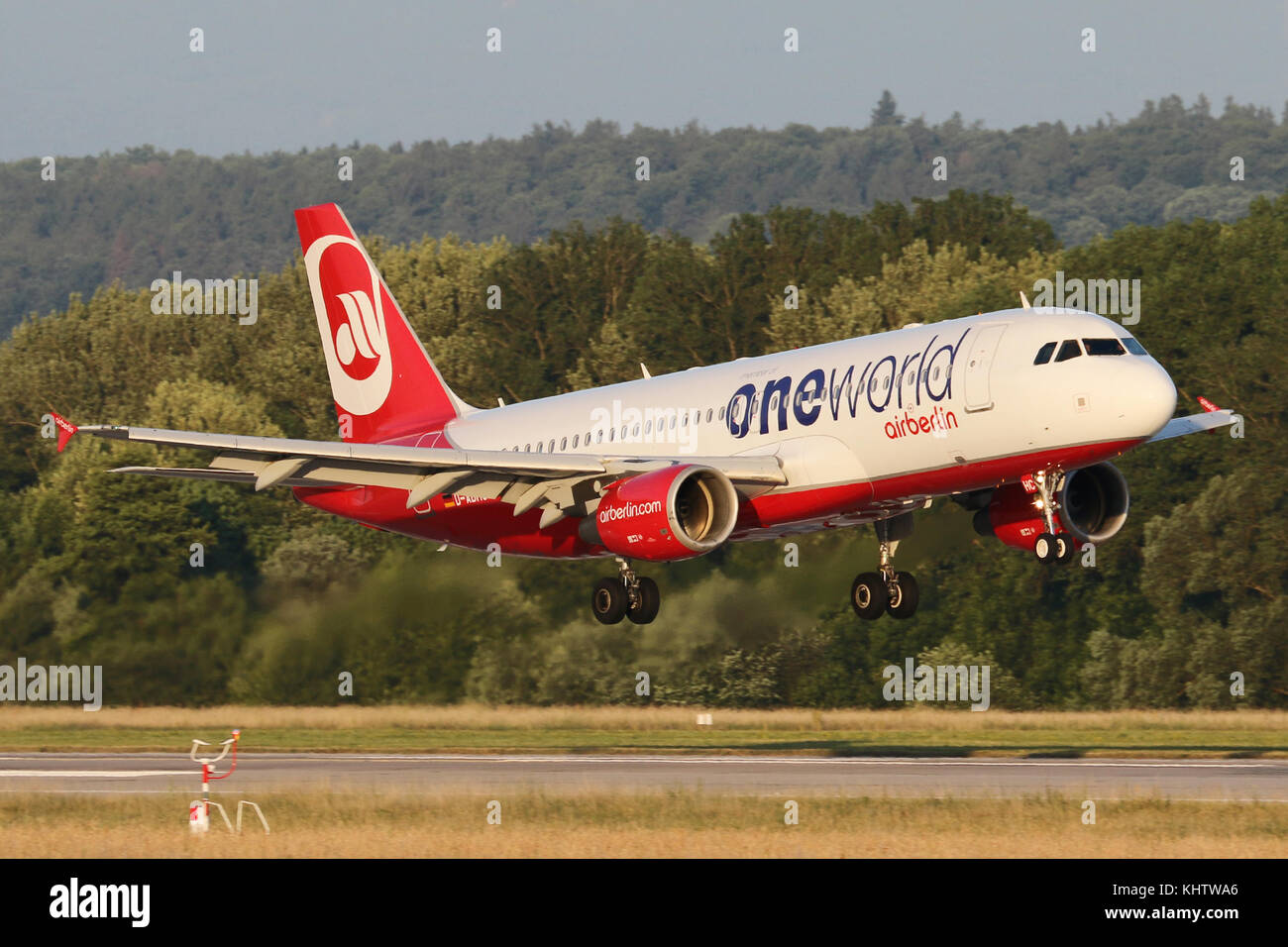Stuttgart, Germany – Summer, 2017: An Airbus plane at Stuttgart airport ...