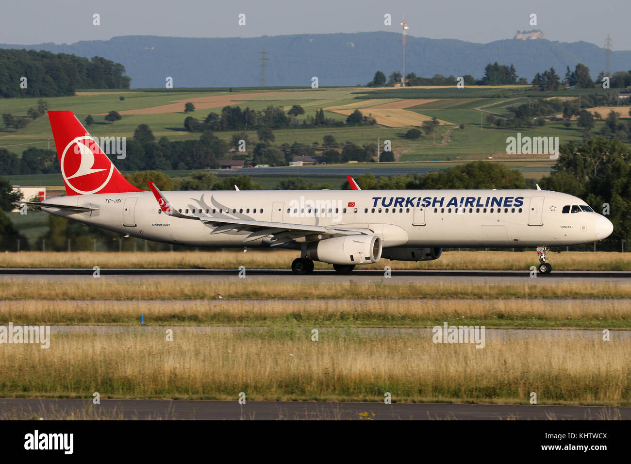 Stuttgart, Germany – Summer, 2017: An Airbus plane at Stuttgart airport ...