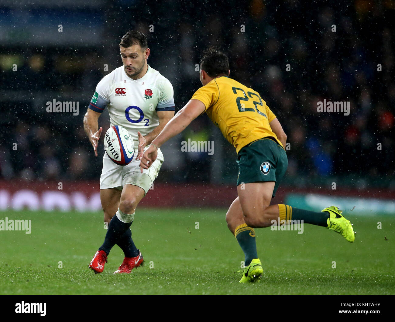 England's Danny Care (left) and Australia's Nick Phipps (right) during ...