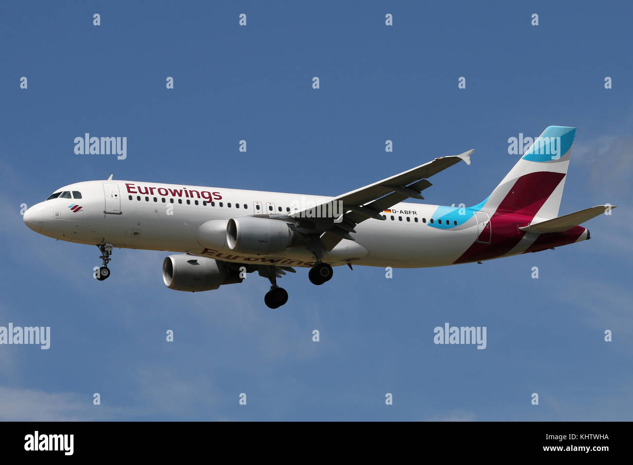 Stuttgart, Germany – Summer, 2017: An Airbus plane at Stuttgart airport ...