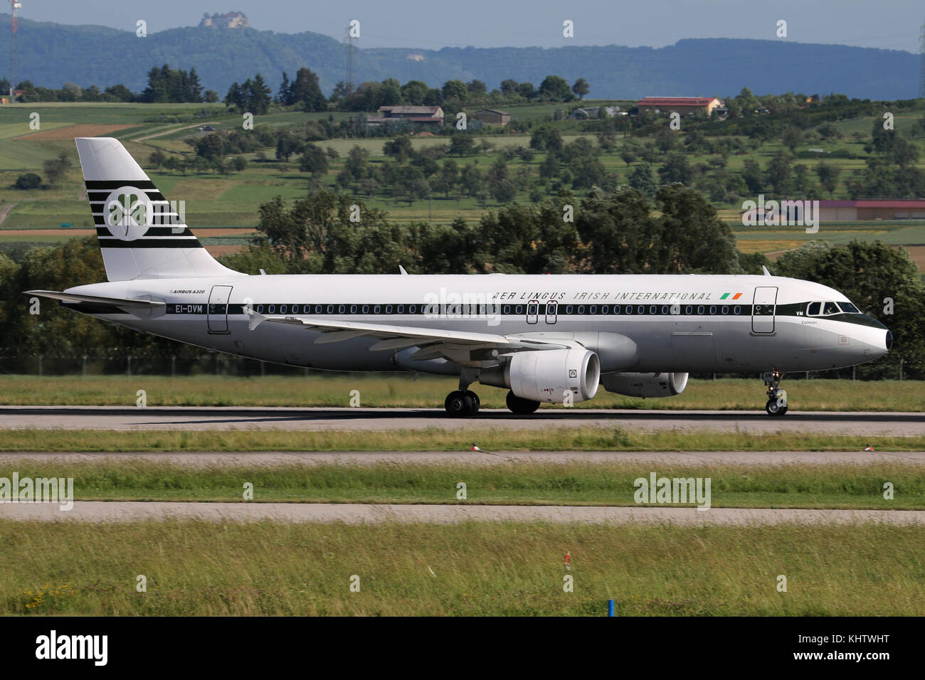 Stuttgart, Germany – Summer, 2017: An Airbus plane at Stuttgart airport ...