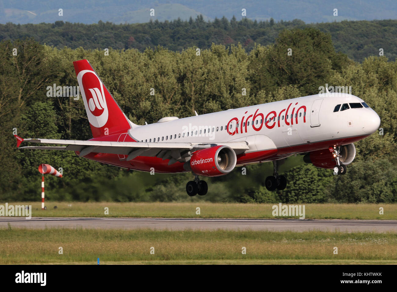 Stuttgart, Germany – Summer, 2017: An Airbus plane at Stuttgart airport ...