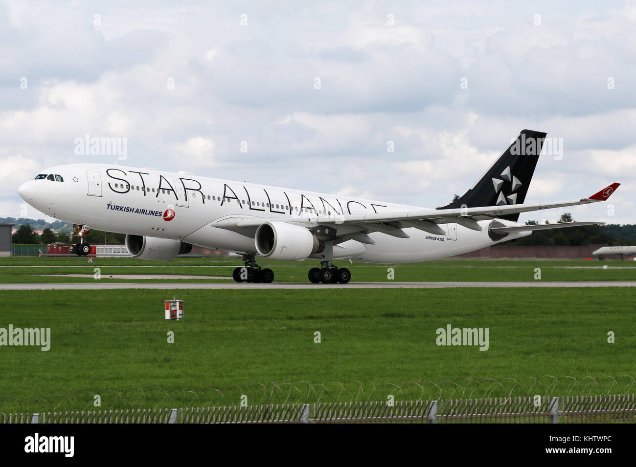 Stuttgart, Germany – Summer, 2017: An Airbus plane at Stuttgart airport ...
