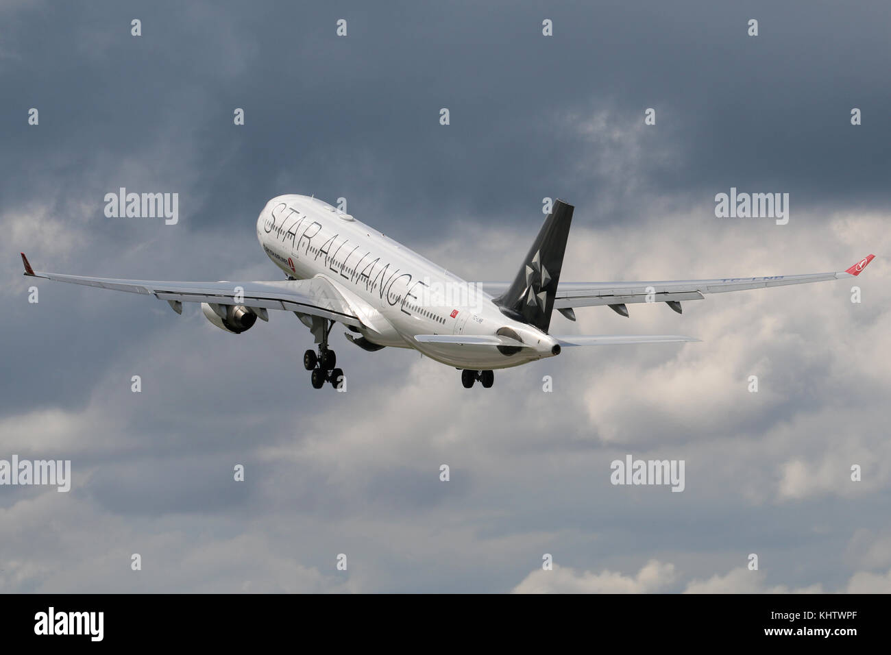 Stuttgart, Germany – Summer, 2017: An Airbus plane at Stuttgart airport ...